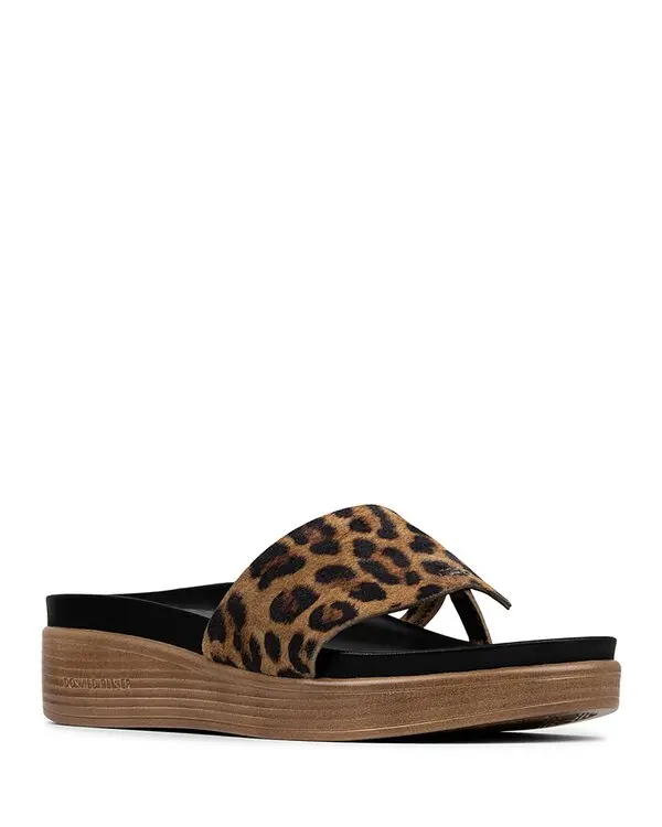 DONALD PLINER Fifi Platform Wedge Sandals - Leopard