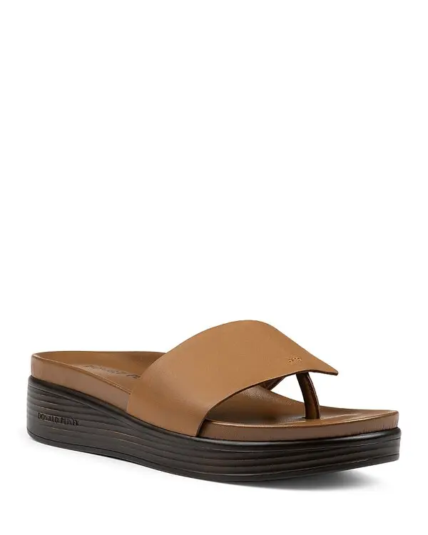 DONALD PLINER Fifi Platform Wedge Sandals - Saddle