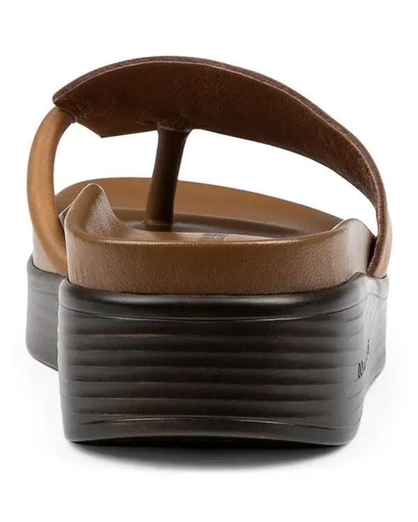 DONALD PLINER Fifi Platform Wedge Sandals - Saddle