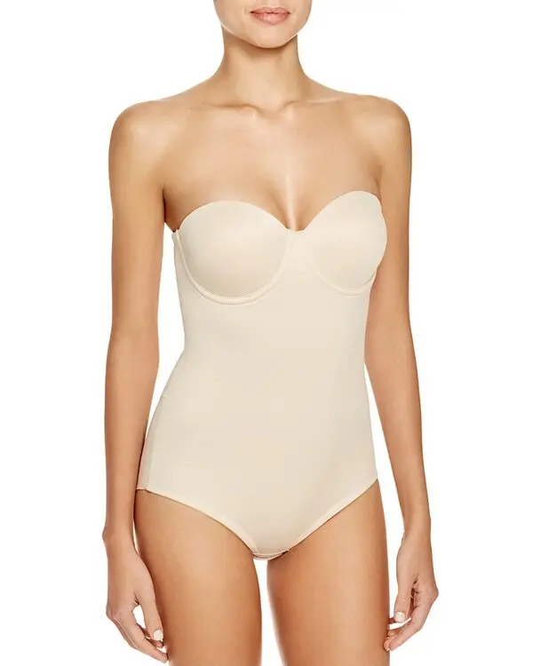 TC FINE INTIMATES Extra Firm Strapless Bodybriefer - Warm Beige