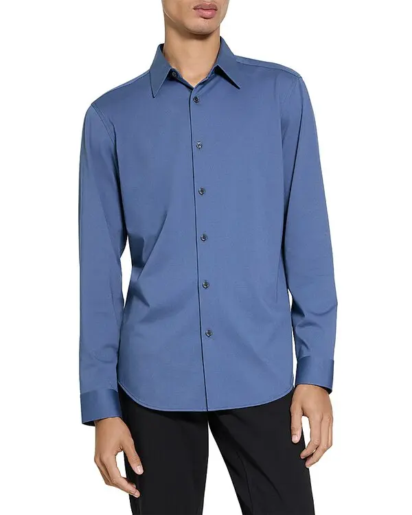 Theory Sylvain Shirt In Structure Knit - Bering