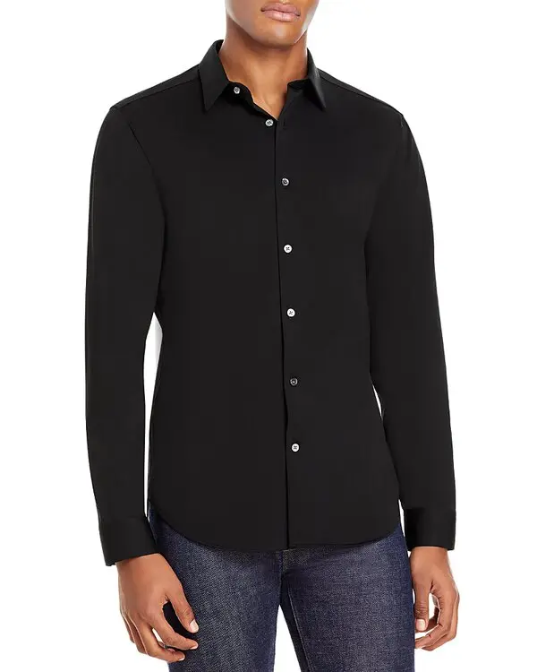 Theory Sylvain Structure Knit Shirt - Black