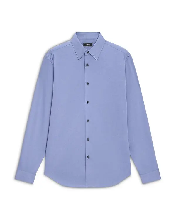 Theory Sylvain Structure Knit Shirt - Light Dusk Blue