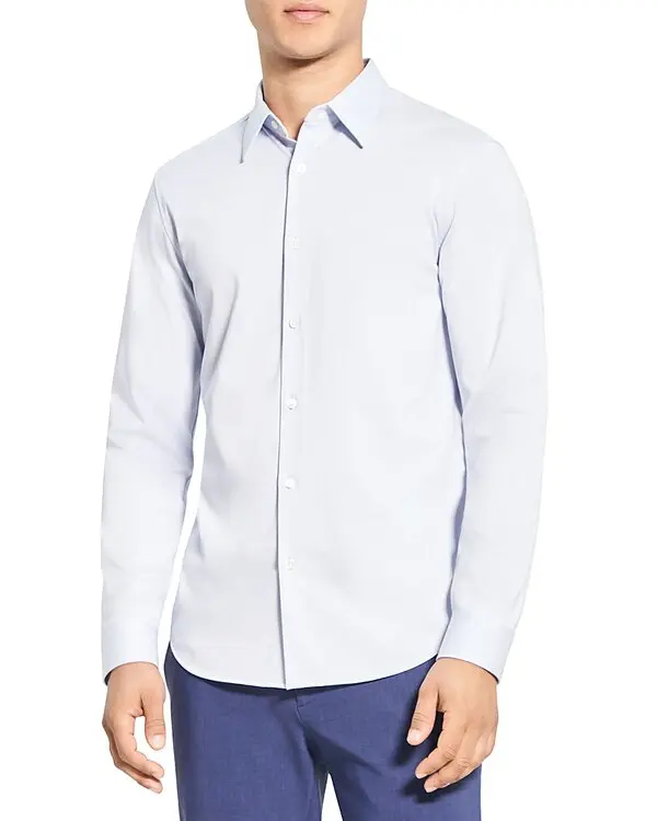 Theory Sylvain Shirt In Structure Knit - Olympic