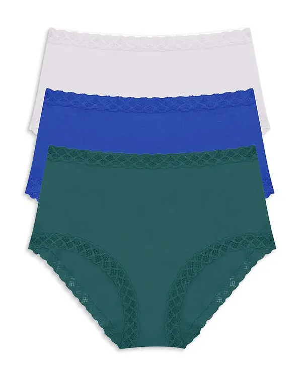 Natori Bliss Full Briefs, Set Of 3 - Luster/blueflam/emblue