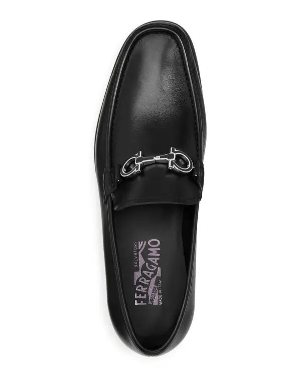 FERRAGAMO Chris Reversible Bit Leather Loafers - Nero  display picture 3