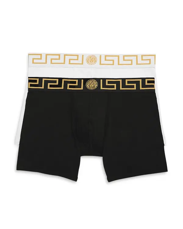 Versace Logo Trunks Pack Of 2 - Black/white