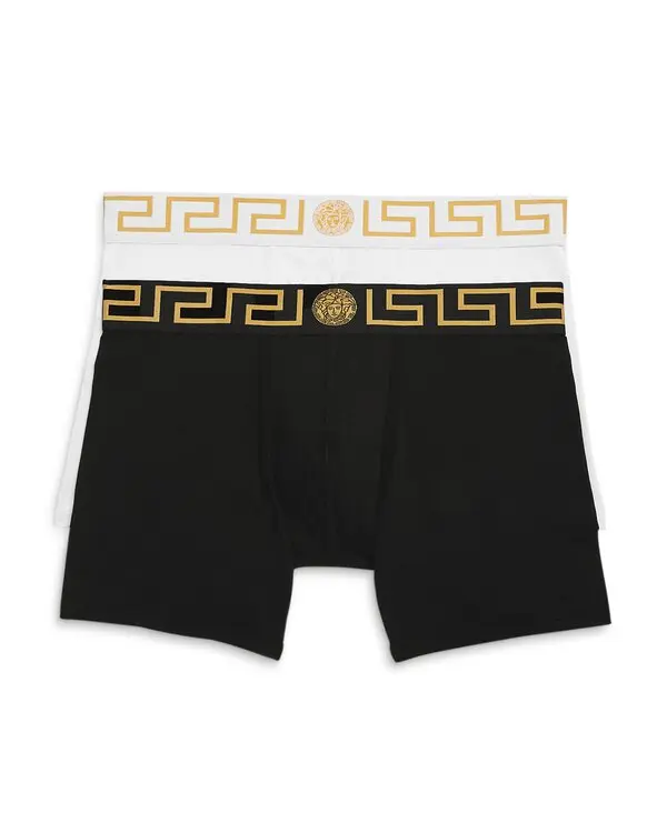 Versace Logo Trunks Pack Of 2 - Black/white