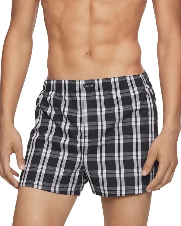 Calvin Klein Traditional Boxers, Pack Of 3 - Gray/black