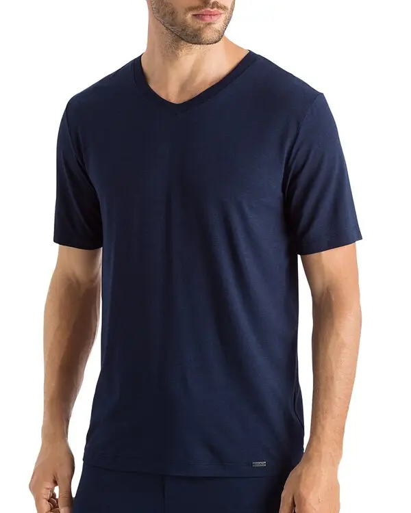 Hanro Lounge V-neck Tee - Deep Navy