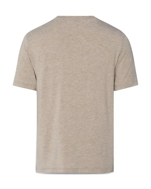 Hanro Lounge V-neck Tee - Hazelnut