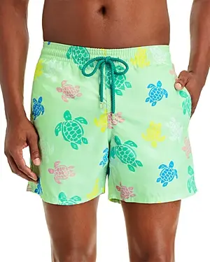 Vilebrequin Moorea Turtle Print Swim Trunks