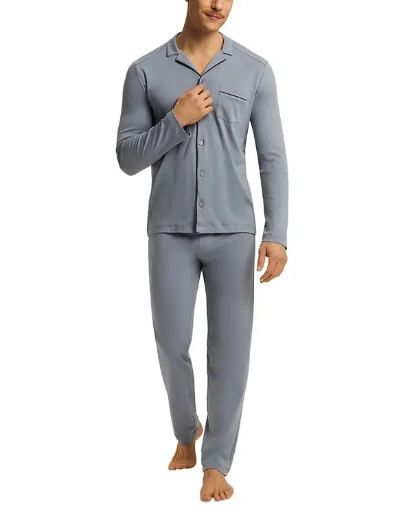 Hanro Night & Day Pajama Set - Cliff Grey