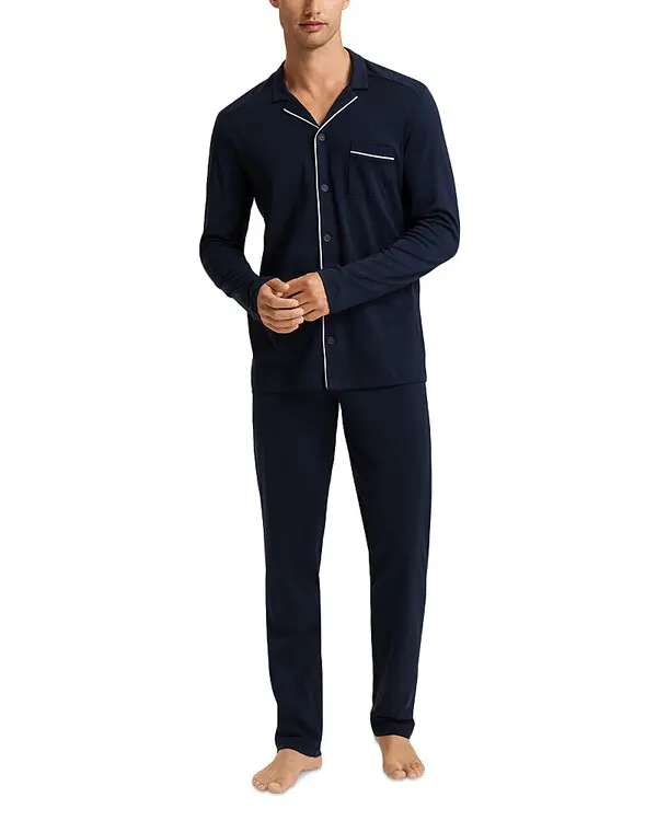 Hanro Night & Day Pajama Set - Deep Navy