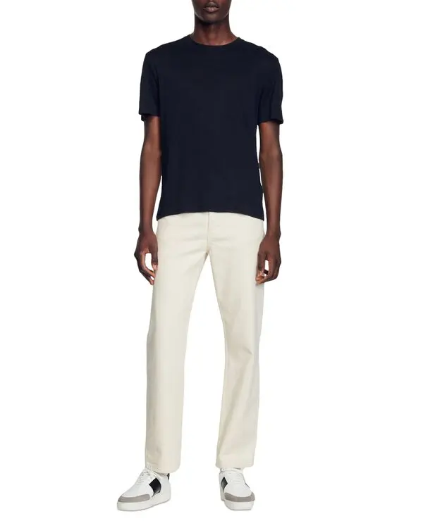 Sandro Clash Linen Tee - Black