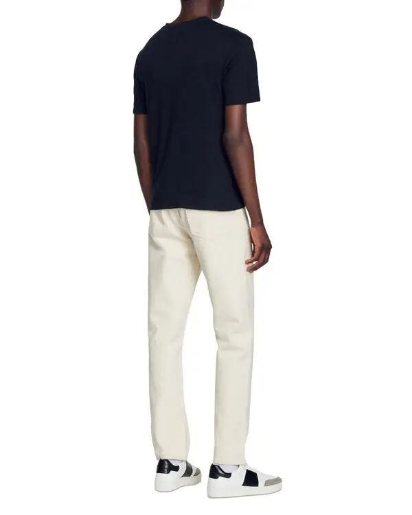 Sandro Clash Linen Tee - Black