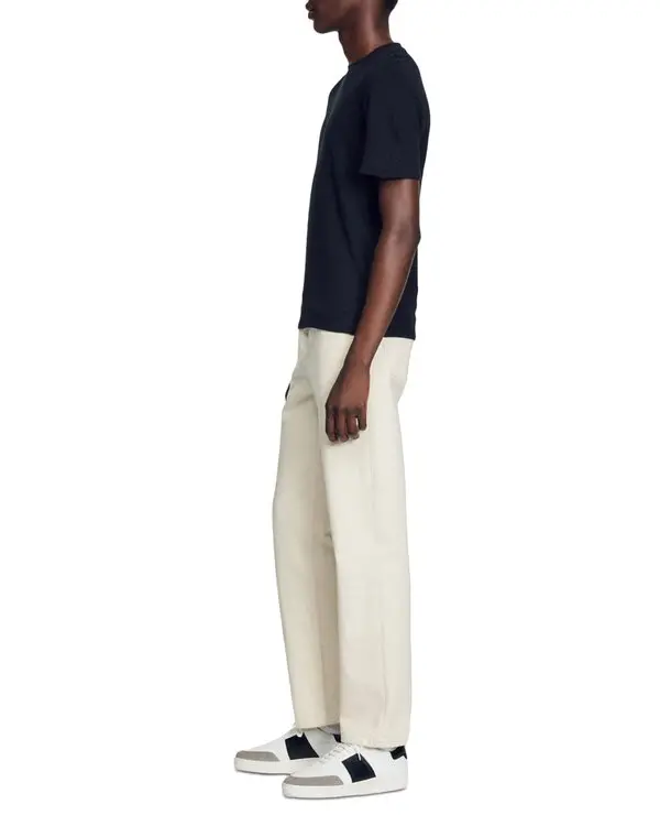 Sandro Clash Linen Tee - Black