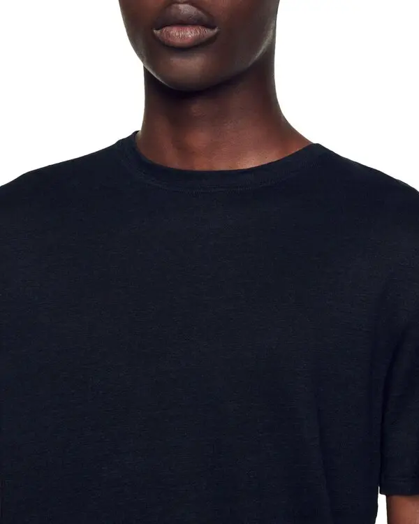 Sandro Clash Linen Tee - Black