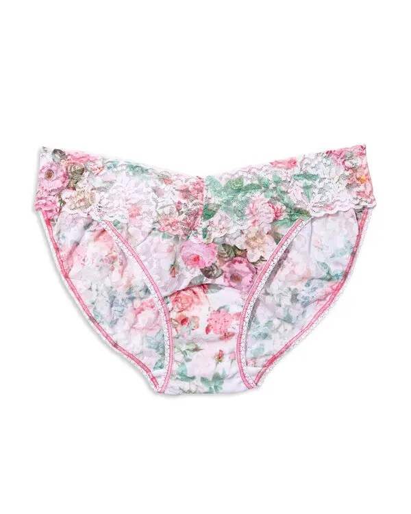 Hanky Panky Signature Lace Printed V-kini - Rococo Rose