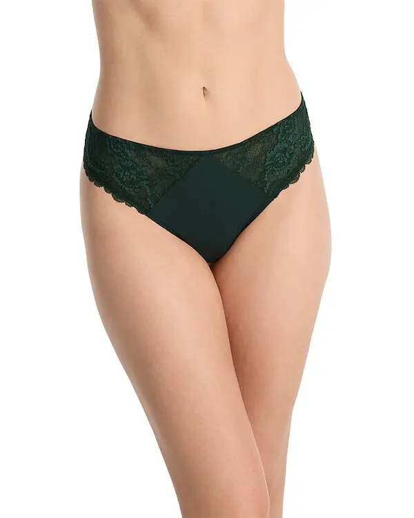 SKARLETT BLUE Minx Lace Front Thong - Spruce