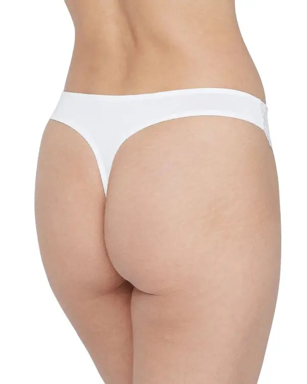 SKARLETT BLUE Minx Lace Front Thong - White/nylon