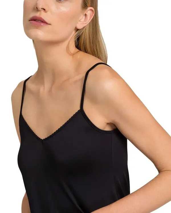 Hanro Satin Deluxe Slip Dress - Black