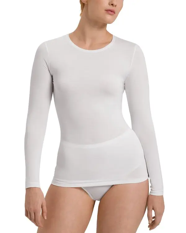 Hanro Cotton Long Sleeve Top - White