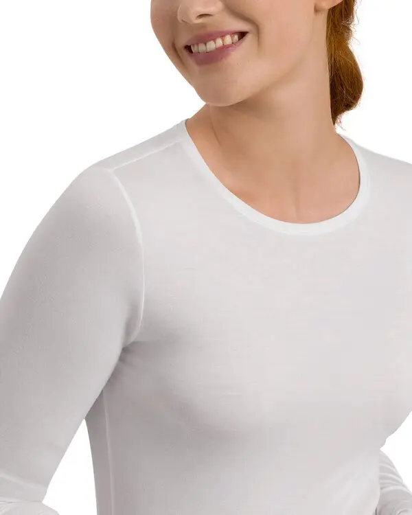 Hanro Cotton Long Sleeve Top - White