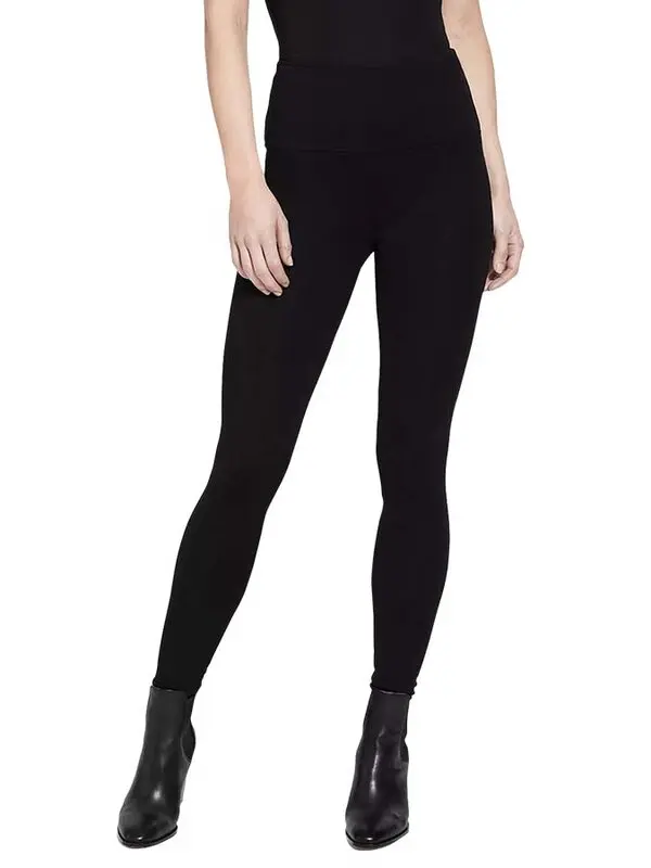Lyssé Center Seam Ponte Leggings - Black