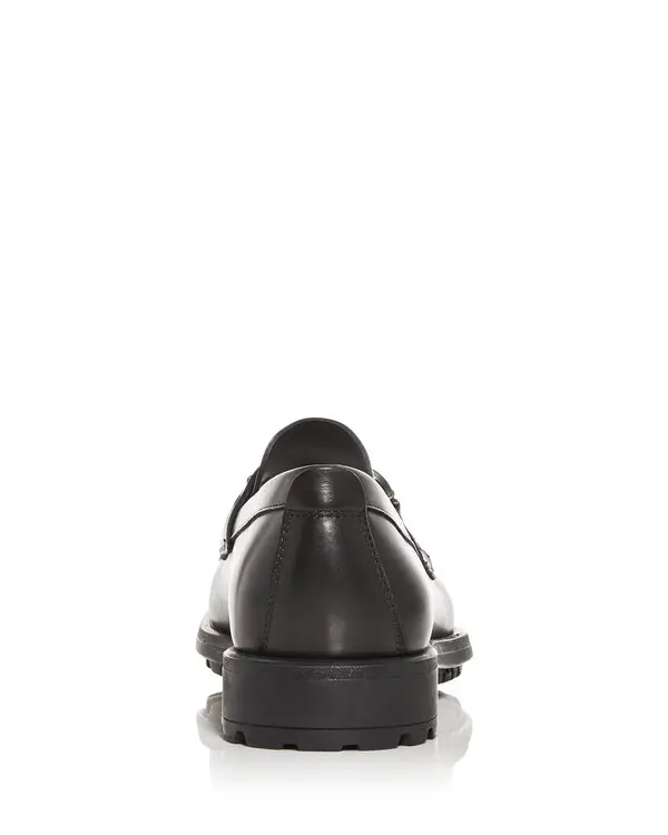 FERRAGAMO David Leather Loafers Wide - Black