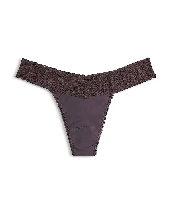 Hanky Panky Cotton With A Conscience Original-rise Thong - Dusk
