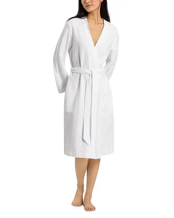 Hanro Cotton Pique Robe - White