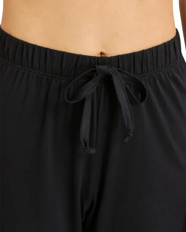 Hanro Cotton Deluxe Drawstring Lounge Pants - Black
