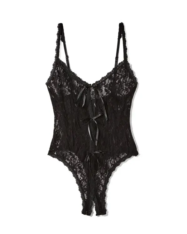 Hanky Panky After Midnight Signature Lace Open Panel Teddy Bodysuit