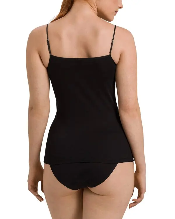 Hanro Moments Spaghetti Strap Camisole - Black