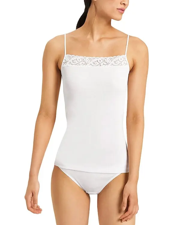 Hanro Moments Spaghetti Strap Camisole - White