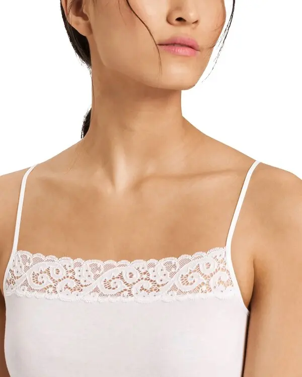 Hanro Moments Spaghetti Strap Camisole - White
