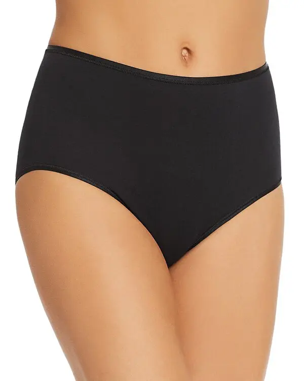 Hanro Cotton Seamless Full Briefs - Black