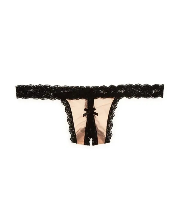 Hanky Panky After Midnight Nude Illusion Open Panel G-string