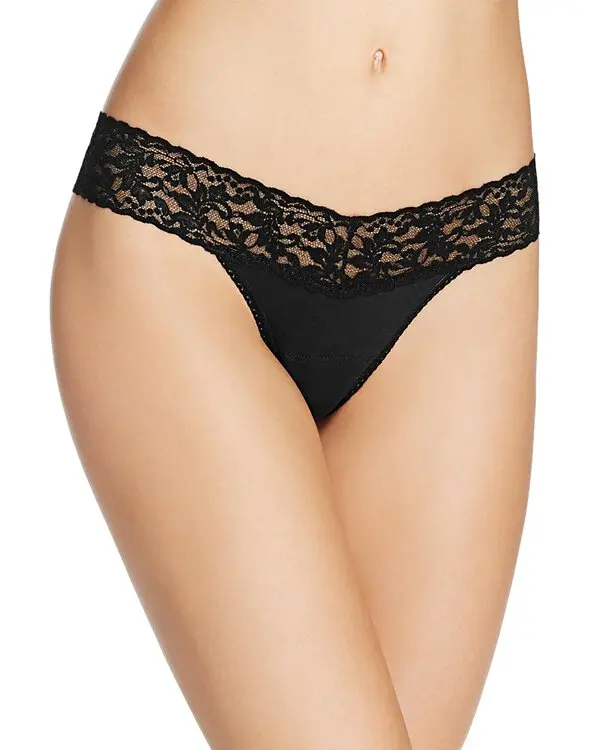 Hanky Panky Supimacotton Low-rise Thong - Black