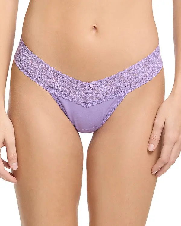 Hanky Panky Supimacotton Low-rise Thong - Grape Juice