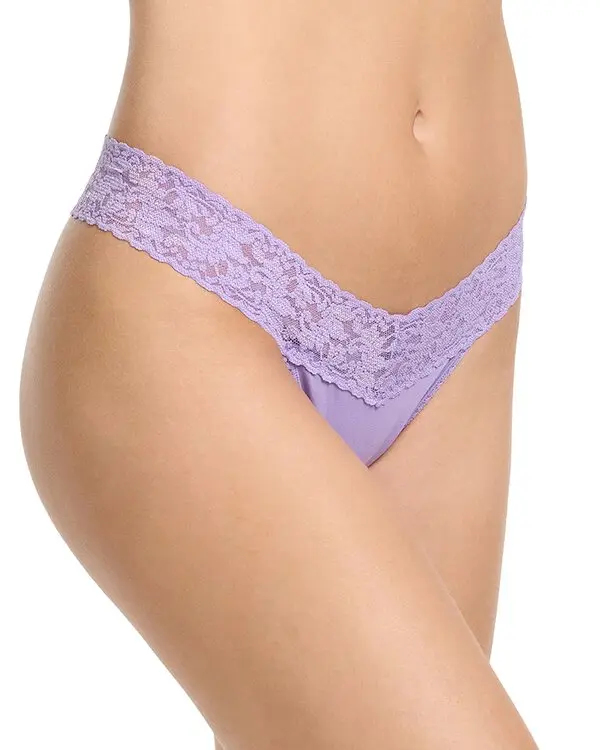 Hanky Panky Supimacotton Low-rise Thong - Grape Juice