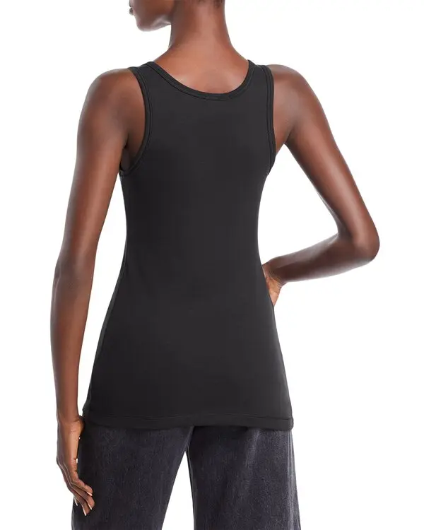 Splendid Fine Rib Scoop Neck Tank - Black
