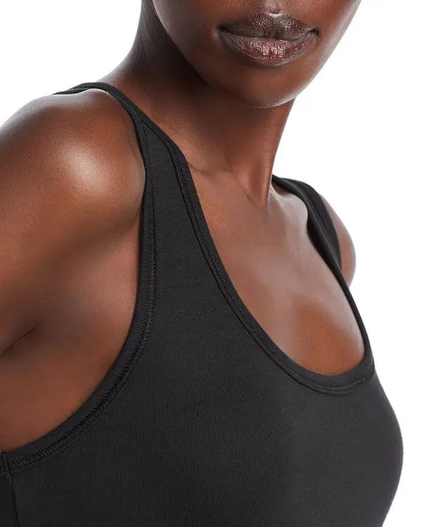 Splendid Fine Rib Scoop Neck Tank - Black