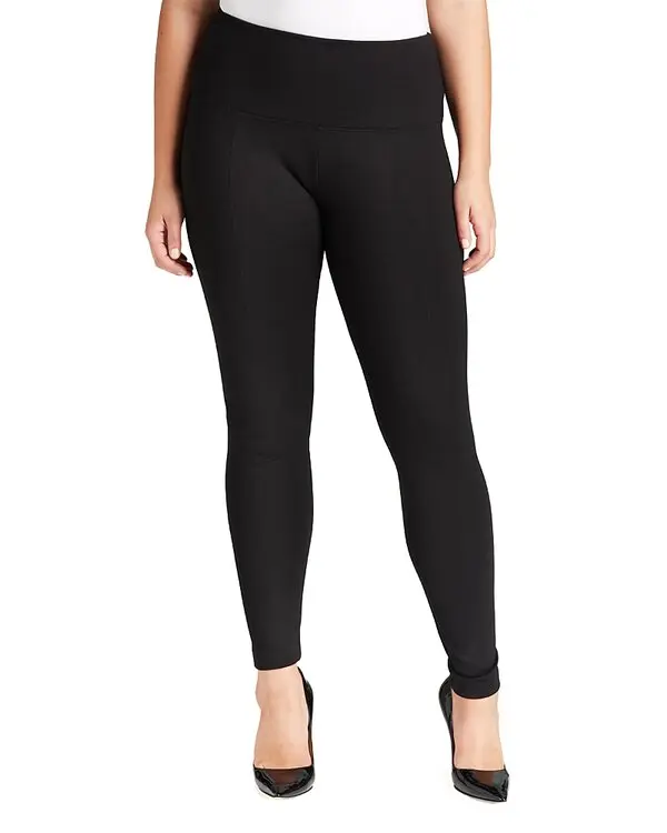 Lyssé Center Seam Ponte Leggings - Black