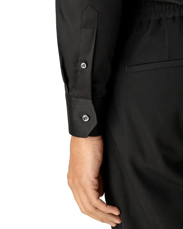 Eton Slim Fit Signature Twill Dress Shirt - Black