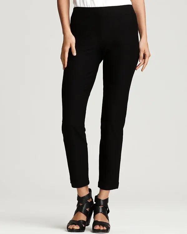 Eileen Fisher System Slim Ankle Pants - Black