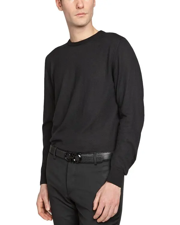 FERRAGAMO Double Gancini Buckle Reversible Belt