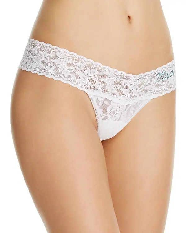 Hanky Panky Mrs. Signature Lace Low Rise Thong - White