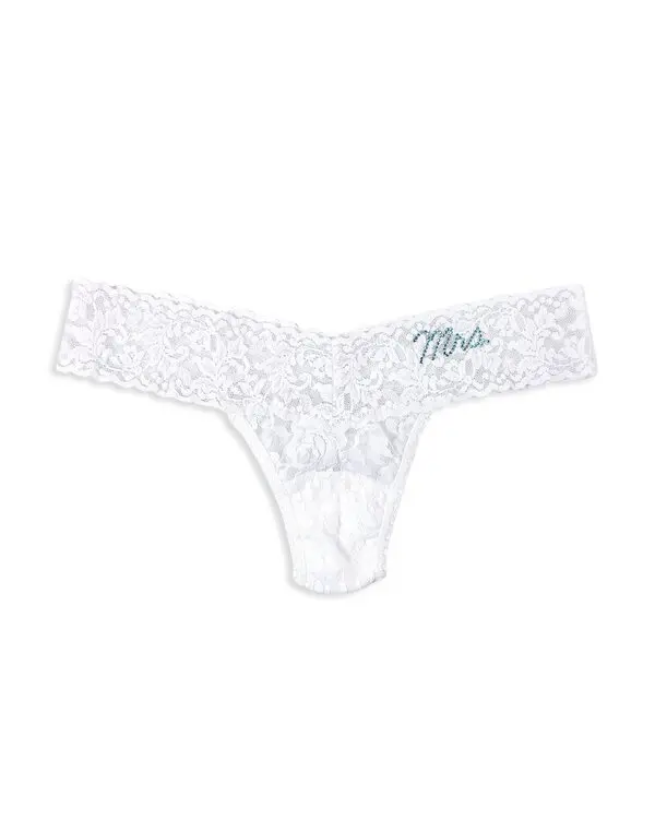Hanky Panky Mrs. Signature Lace Low Rise Thong - White